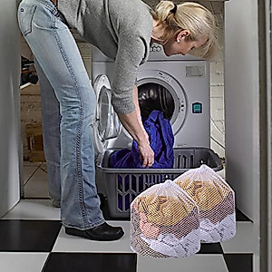 Mesh Wash Bags Laundry Bags, Mesh Laundry Bag, Travel Laundry Bags, College Laundry Bag, Drawstring Design Wash Bags for Blouse, Baby Clothes, Underwear, Dirty Clothes Package(30x40/40x50cm)