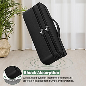 SITHON Double-Layer Travel Carrying Case for Shark FlexStyle/SmoothStyle, Water Resistant Storage Organizer Bag for Airwrap Styler, Also for Revlon One-Step Hair Dryer (Bag Only) (Black)
