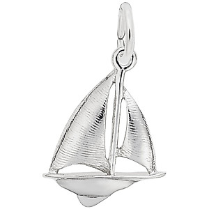 Sailboat Charm In Sterling Silver, Charms for Bracelets and Necklaces