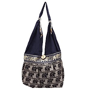 Rastogi Handicrafts Women's Casual Dainty Shoulder-Handbags, Black, Medium