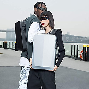 Laptop Backpack Unisex Carry on EVA Antitheft USB Waterproof Laptop Bag- Gold