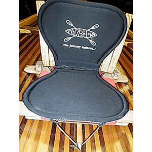 Yakpads High Back Cushioned Seat Pad, Gel Seat Pad for Kayaks, Portable Seat Cushion for Outdoor Watersports and Recreation - Cascade Creek (High Back)