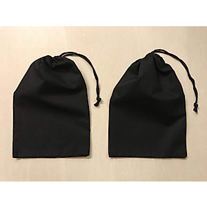 Reusable Produce Eco friendly Cotton Single Drawstring Muslin Bags premium quality BLACK COLOR- 100 count pack (8 x 10)