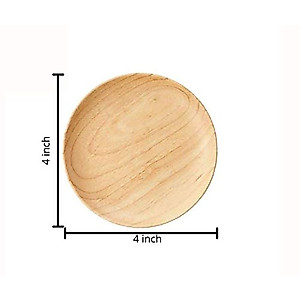 Islandoffer Wood Plate, Wooden Round Tray, Wooden Sushi Soy Dish tray