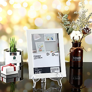 HESTYA 3 Pieces 4.5/7/9.8 Inch Clear Acrylic Easels Display Stands Plate Stands Holders to Display Pictures or Other Items for Weddings, Birthdays, Home Decoration, Tables