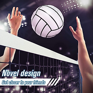 6 Pieces 18 Inches Volleyball Balloons Foil Volleyball Balloons Aluminum Foil Balloons for Birthday Party Sports Themed Party Decor