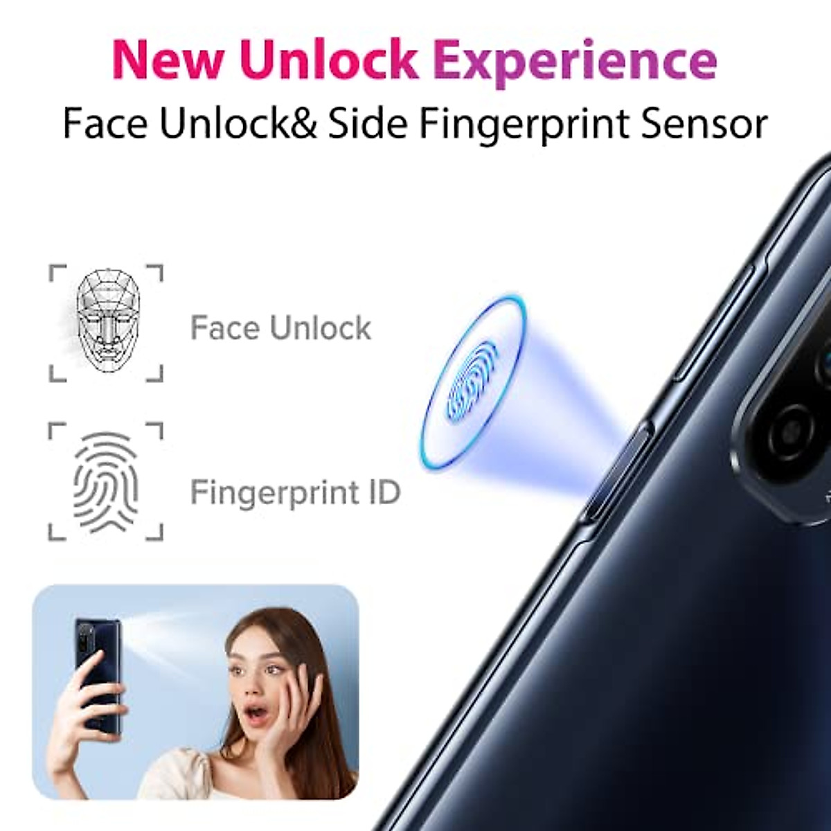 Ulefone Note 13P Unlocked Cell Phones, 4GB+64GB Extension 128GB, 6.5” FHD+, 20MP Main Rear Camera, 5180mAh, Android 11 Octa-core, Dual 4G, NFC Unlocked Smartphone, T-Mobile, Black