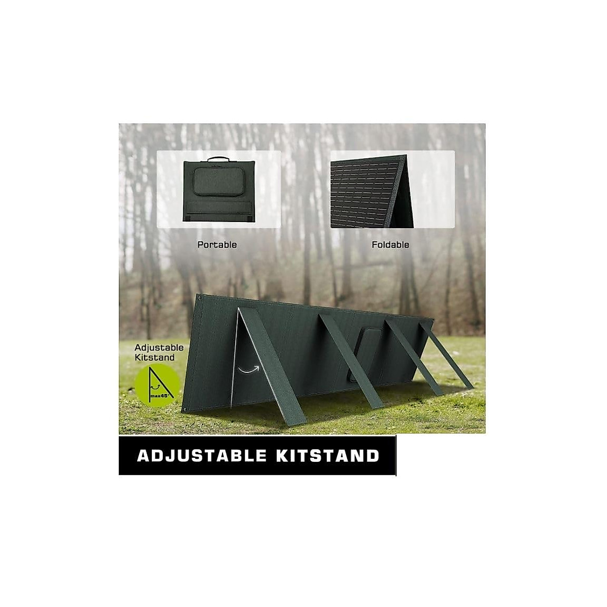 110W Portable Solar Panel for Portable Power Station & Foldable Solar Panels Cell Solar Charger Power Equipment for Outdoor Camping Fishing RV Outdoor