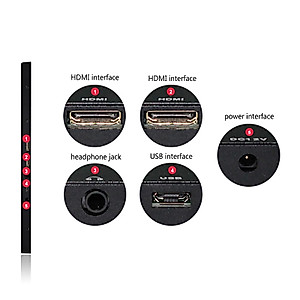 DFZ Portable Monitor,12 Inch Monitor HD 1366x768 Small Monitor with HDMI-VGA-AV-BNC Interface, Built-in Speaker