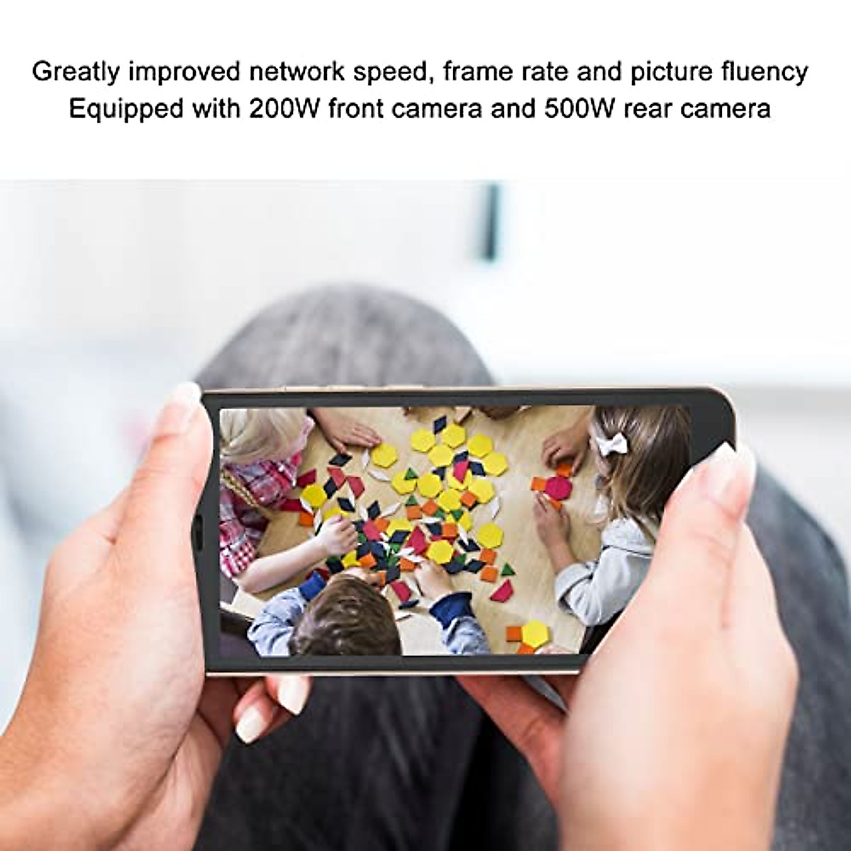 GOWENIC Mate48 Pro Smartphone, Factory Unlocked Smartphone, 5.45 Inch HD Screen Smartphone, Dual Sim Cell Phone Face Recognition Mobile Phone for Android, Fast Processor(Gold)