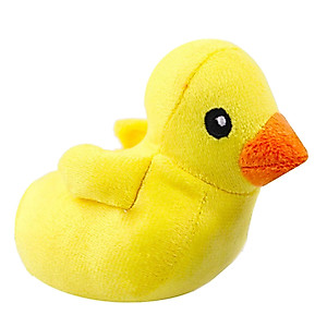 Dog Chew Toy, Squeaky Plush Dog Toy Delicate Little Yellow Duck Shaped Bite Resistant for Pet Supplies