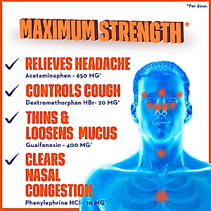 Mucinex Sinus-Max Max Strength Pressure, Pain & Cough Liquid Gels 16 ea ( Pack of 2)