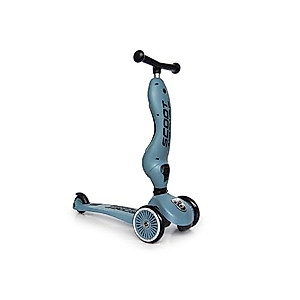 Scoot & Ride 2-in-1 Ride-On & Stand Kids Scooter, Ages 1 to 5, Highwaykick 1, Steel