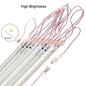 AKNMSOY LED Meteor Shower Lights,Falling Rain Drop Lights,Icicle Lights with Waterproof 11.8inch 8 Tubes SMD2835 192LEDs for Party Wedding Holiday Christmas Decoration