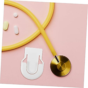 Anneome Hanging Buckle Buckles Doctor Accessories Clips Small Holder for Clip for Clip Holder White