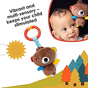 Diono Baby Bear Character Car Seat Straps & Toy, Shoulder Pads for Baby, Infant, Toddler, 2 Pack Soft Seat Belt Cushion and Stroller Harness Covers Helps Prevent Strap Irritation