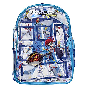 INTIMO, Beyblade Burst Heavy Duty Clear School Travel Backpack Book Bag