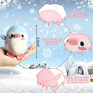 Kasyat 12 Pieces Mini Plush Penguin Stuffed Toys Animal, Cute Small Baby Penguin Stuffed Doll Keyholder Bag Pendant Valentine's Day Birthday Party Favor Present for Boys Girls(Likable Style)