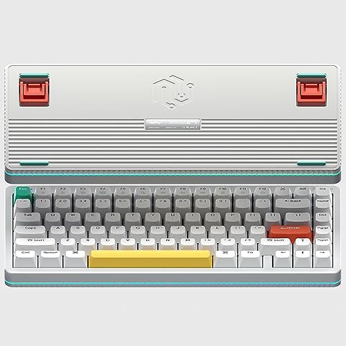 nuphy Halo75 Mechanical Gaming Keyboard, 75% RGB Hot-swap Wireless Keyboard, Supports Bluetooth、2.4G and Wired Connection，Compatible with Mac and Windows-White(Baby Kangaroo)