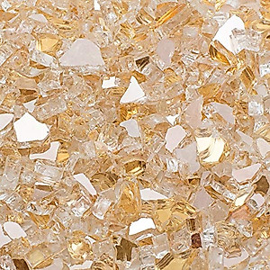 Margo Garden Products 1/4" 20lbs Dragon Glass, Gold