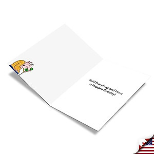 NobleWorks - 1 Happy Birthday Card with Funny Cartoons - Mature Humor Notecard with Envelope, Celebrate Birthdays - Urology Department C7262BDG