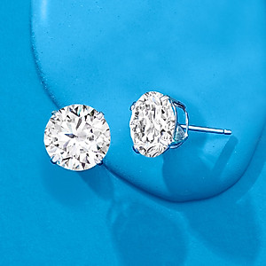 Ross-Simons 8.00 ct. t.w. CZ Stud Earrings in 14kt White Gold