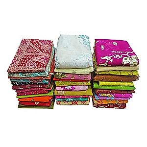 Peegli Pack of 50 Assorted Wholesale Textile Indian Dupatta Women Scarves Handmade Mixed Fabric Lot