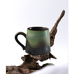 SHANYANTAOCI Chinese style Ceramic Coffee Cup，12 oz Coffee Mug Ceramic Cup Frosted and Matte, Unique Tea Mug for Home and Office, Modern Drinking Cup Water, Original Gifts for Birthday and Christmas