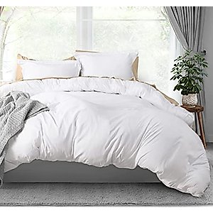 Utopia Bedding Duvet Cover King Size Set - 1 Duvet Cover with 2 Pillow Shams - 3 Pieces Comforter Cover with Zipper Closure - Ultra Soft Brushed Microfiber, 104 X 90 Inches (King, White)