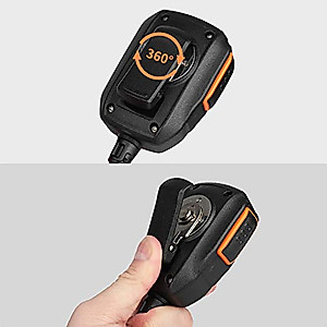 Radioddity RS22 Remote Speaker Mic with Clear Sound, Compatible with Baofeng UV-5R UV-5RX3 BF-888S BF-F8HP H-777 Radioddity GM-30 GA-2S GA-510 TYT Kenwood Two Way Radio Walkie Talkie (Single PTT)