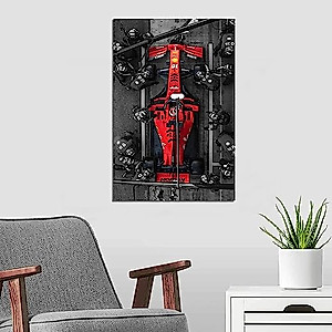MATYBATE Raceway Sf1000 Charles Leclerc F1 Canvas Art Poster And Wall Art Picture Print Modern Family Bedroom Decor Posters 16x24inch(40x60cm)