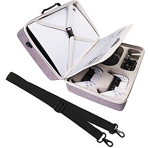 khanka Storage Case Replacement for Sony PlayStation 5 Console Standard Edition/Digital Edition (White)