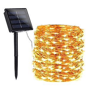 CHNOOI 72ft 22M 200 LED Solar Light Bar Home Garden Copper Wire String Lights Fairy Outdoor Solar Powered Christmas Party Decoration (Size : 12m)