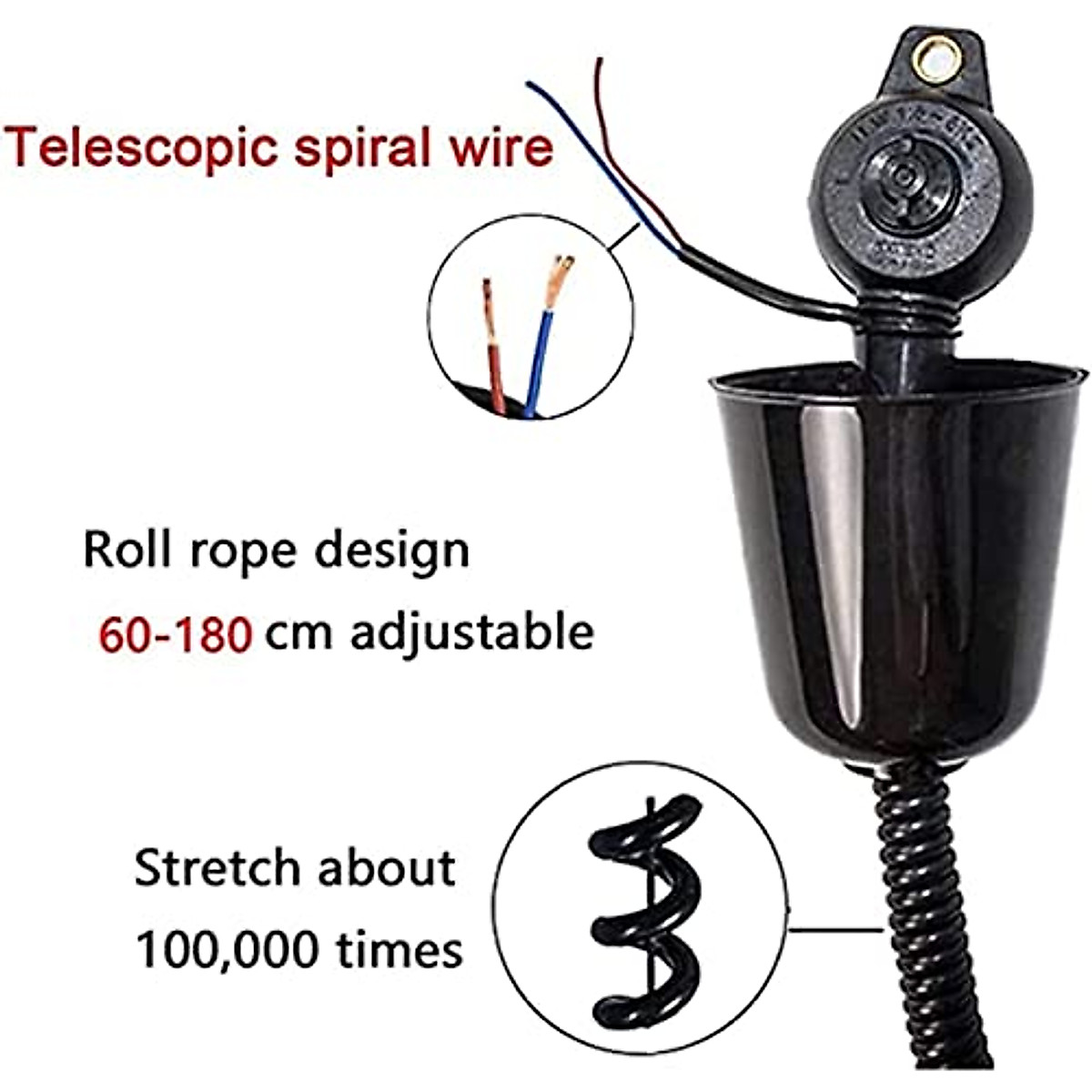 FUNNYBSG Buffet Retractable Heat Lamp Food Heat Lamp, Buffet Retractable Heat Lamp, Catering Kitchen Restaurant Chandelier for Keep Food Warm, 60-180cm Retractable Buffet Heating Light