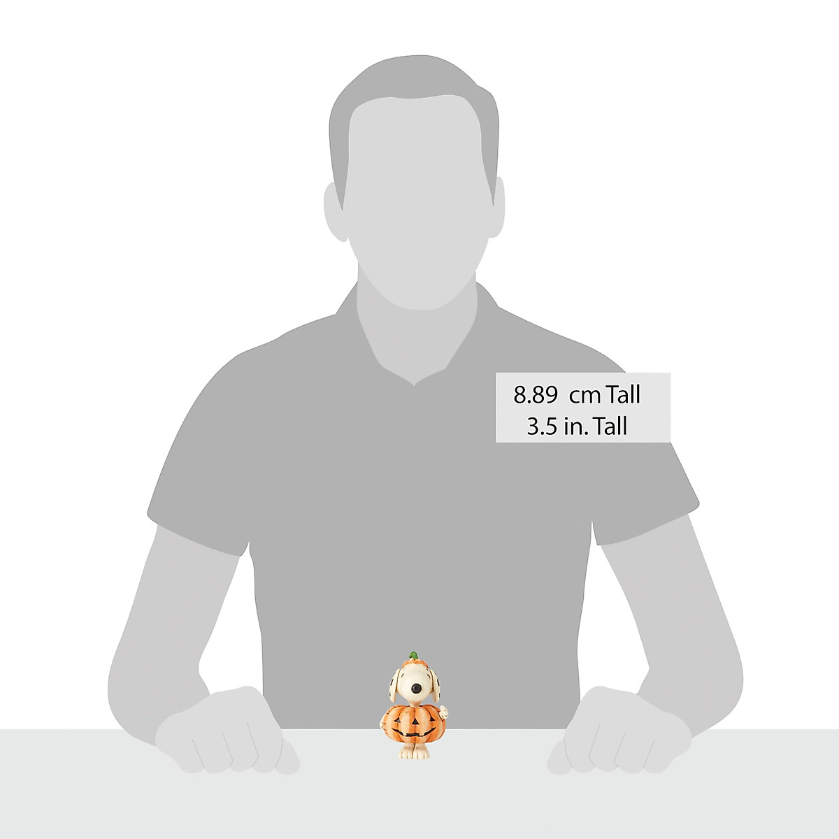 Enesco Peanuts by Jim Shore Halloween Collection Snoopy Dressed as a Pumpkin Miniature Figurine- Stone Resin Hand Crafted Painted Collectible Peanuts Snoopy Mini Figurines Home Decor Statue, 3.5 Inch