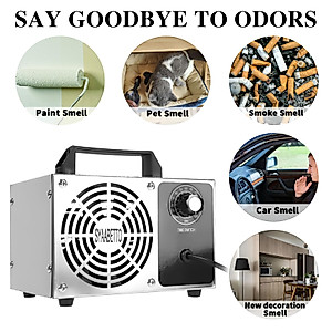 Ozone Generator 48000mg/h Ozone Odor Eliminator High Capacity Ozone Generator Odor Removal Deodorizer Ozonator for Home, Cars and Pets - High Capacity Ionizer Ozone Air Purifier(4)