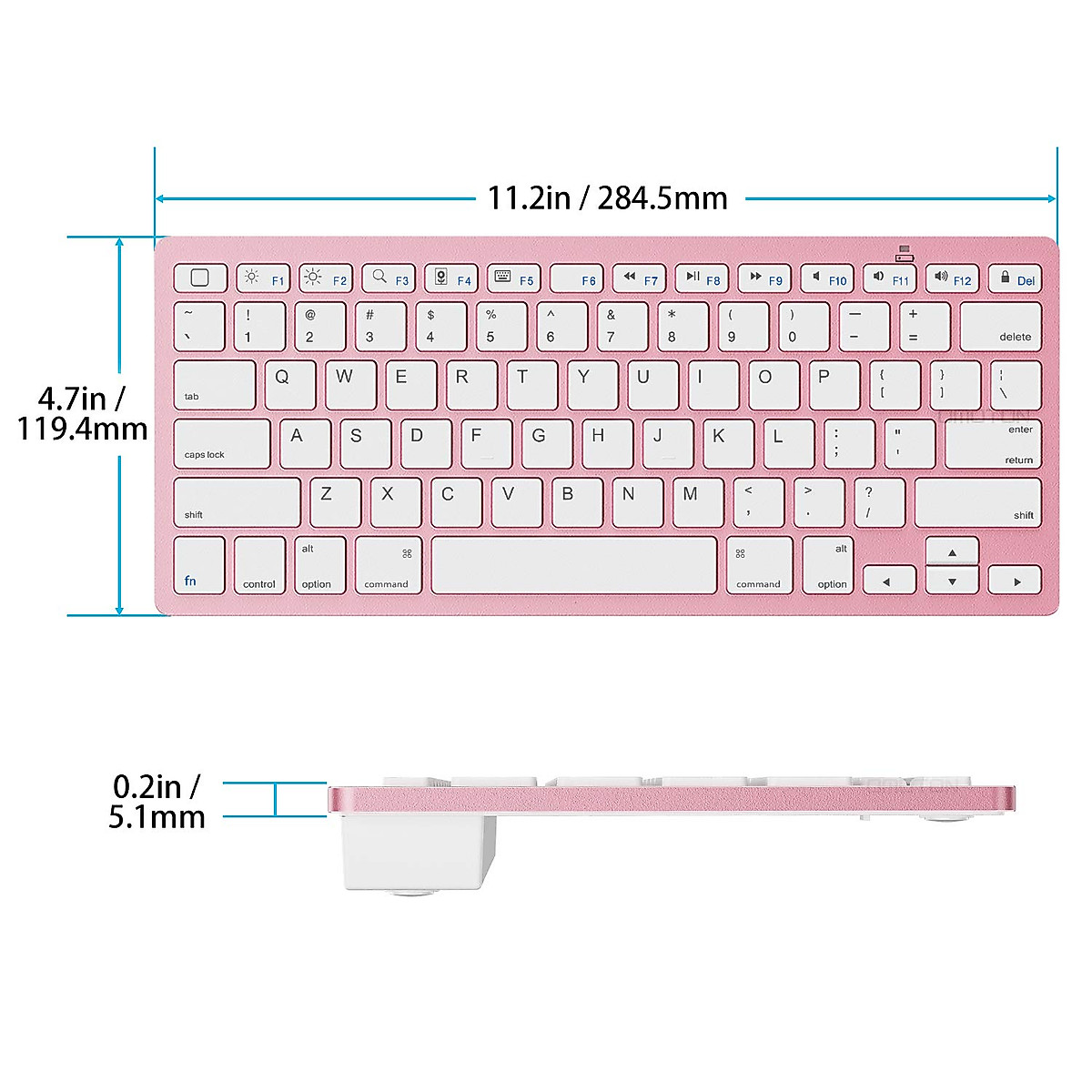 OMOTON Bluetooth Keyboard for iPad 10th Generation, iPad 10.2 (9th/8th/7th), iPad Pro 13/12.9/11 inch, iPad Air 13/11 inch, iPad Air 5th/4th, iPad Mini and More Bluetooth Enabled Devices, Rose Gold