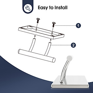 BarberPub Stainless Steel Footrest Barber Chair Foot Rest Parts for Hairdressing Salon Beauty Spa Equipment FOT01 (Silver)