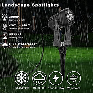 GLOBELIT Spot Lights Outdoor 27V Low Voltage Landscape Lighting Kit with Transformer IP65 Waterproof Garden Lights Outdoor Lights Lighting for Yard House Walkway Driveway Pool Patio 8 Pack