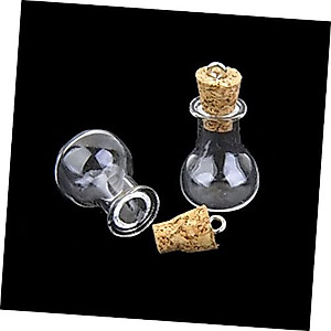 DECHOUS 2sets Small Bottle Alternative Mini Glass Bottle with Cork Cap Craft Diy for Home Decor Friends 10pcs*2