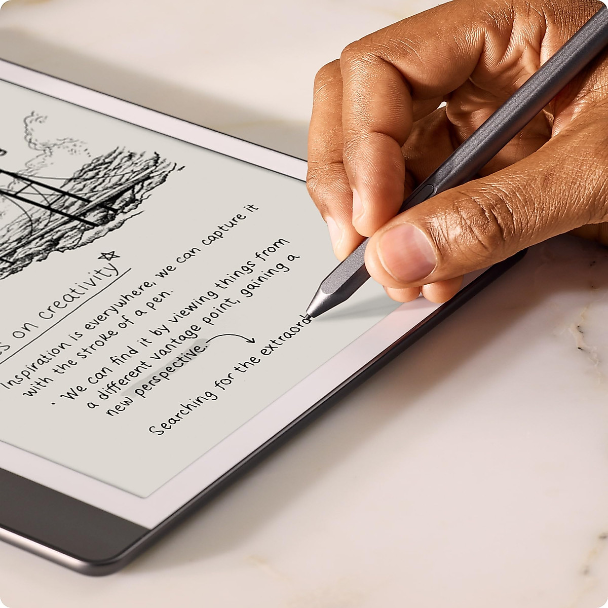 New Amazon Kindle Scribe Premium Pen, Sleek Stylus Design with Improved Eraser - Tungsten