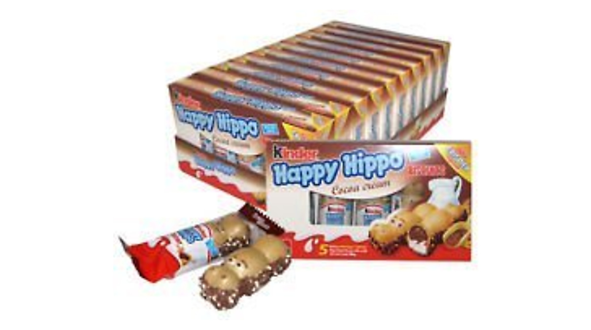 Kinder Happy Hippo Biscuits - Cocoa Flavor Pack of 10
