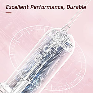 Water Dental Flosser Cordless for Teeth: Portable Oral Irrigator Rechargeable Collapsible Travel Teeth Cleaner with Case, 4 Modes with DIY, 5 Jet Tips, IPX7 Waterproof for Teeth Cleaning