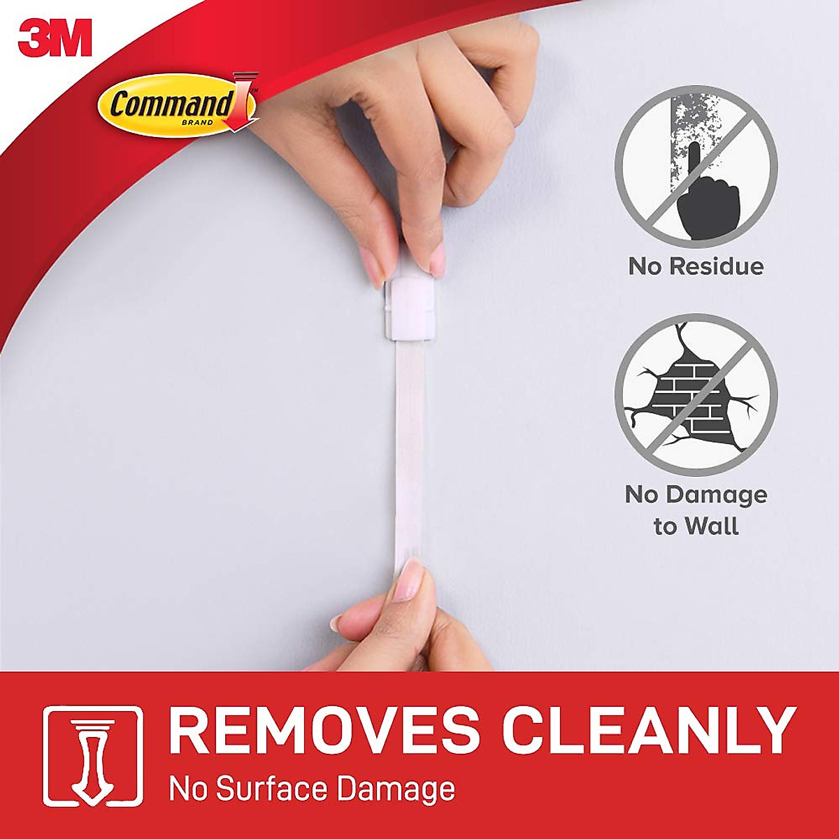 Command Medium Utility Hooks, Damage Free Hanging Wall Hooks with Adhesive Strips, No Tools Wall Hooks for Hanging Christmas Organizers, 2 White Hooks and 4 Command Strips