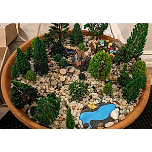 OrgMemory 36pcs Mixed Model Trees, 1.5-6 inch(4-16 cm), Ho Scale Trees, Diorama Supplies, Model Train Scenery, Fake Trees for Projects with No Bases