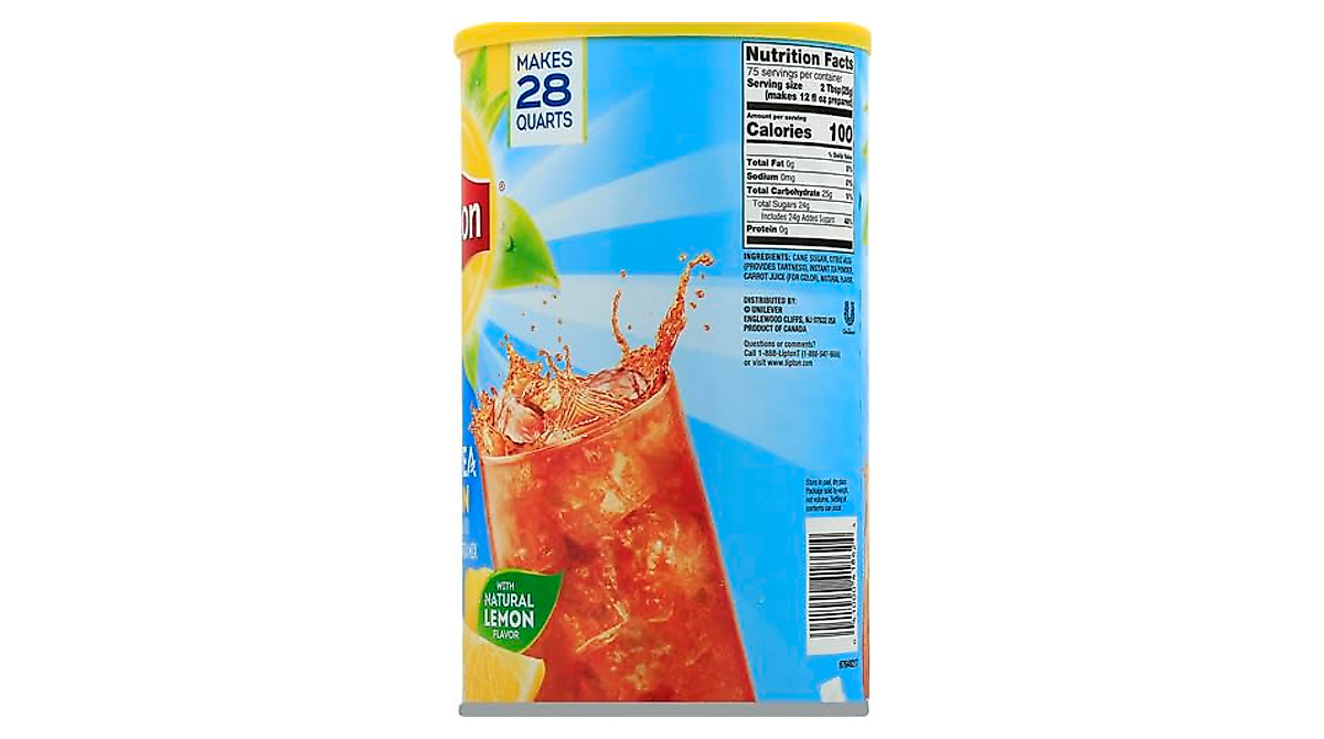 Lipton Lemon Powdered Iced Tea - Refreshing 28 Quarts