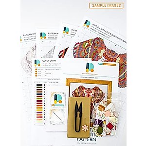 Yellowstone National Park CS419 - Counted Cross Stitch KIT#2. Set of Threads, Needles, AIDA Fabric, Needle Threader, Embroidery Clippers and Printed Color Pattern Inside.