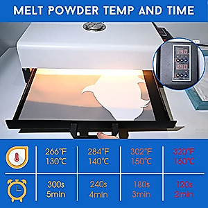 Yamation DTF Powder Kit, DTF Adhesive Powder Include Fine Medium Coarse, White Black DTF Transfer Powder Hot Melt Adhesive applies to All DTF Transfer Printers for Digital Prints on DTF Supply