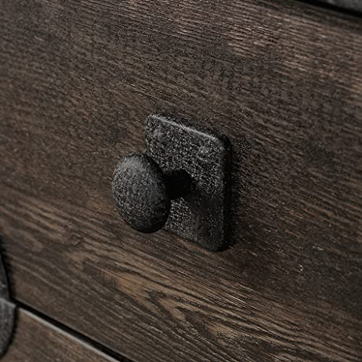 Sauder Steel River Small Computer Desk, Carbon Oak Finish