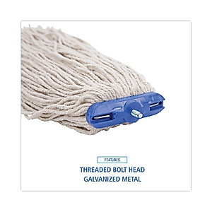 Boardwalk 720C Mop Head, Economical Lie-Flat Head, Cotton Fiber, 20oz, White, 12/Carton